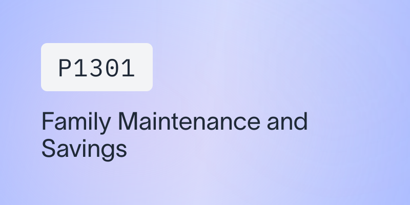 P1301 Purpose Code – Family Maintenance and Savings | FEMA RBI Guide ...